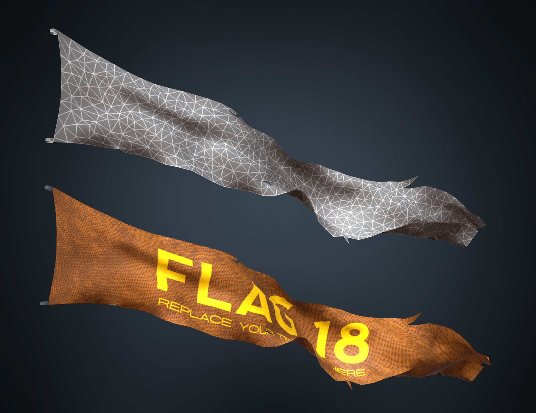 ArtStation - 20 Fully Loop Animated Flags Mid-poly 3D model | Game Assets