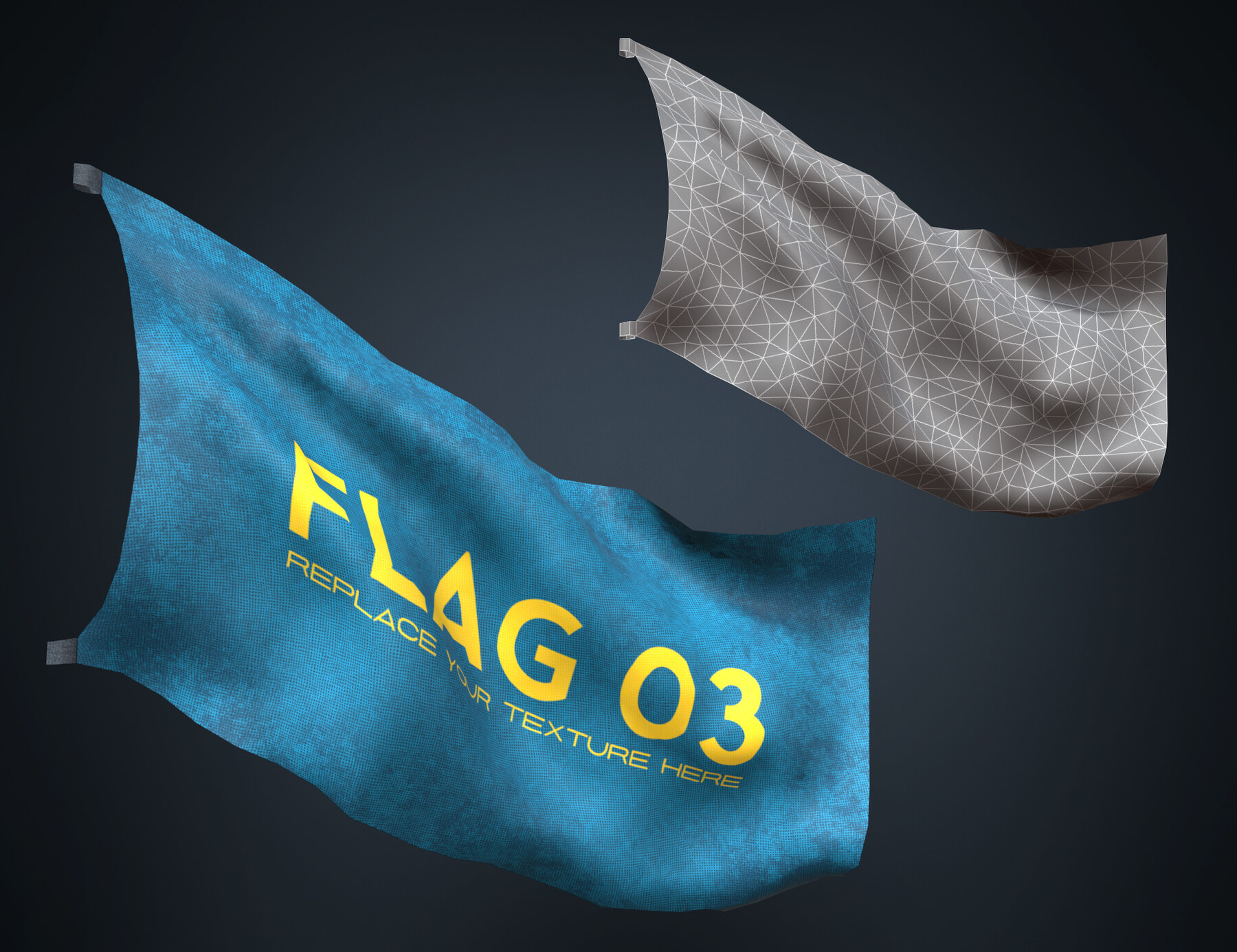 ArtStation - 20 Fully Loop Animated Flags Mid-poly 3D model | Game Assets