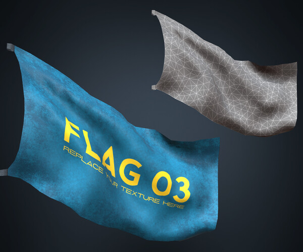 ArtStation - 20 Fully Loop Animated Flags Mid-poly 3D model | Game Assets