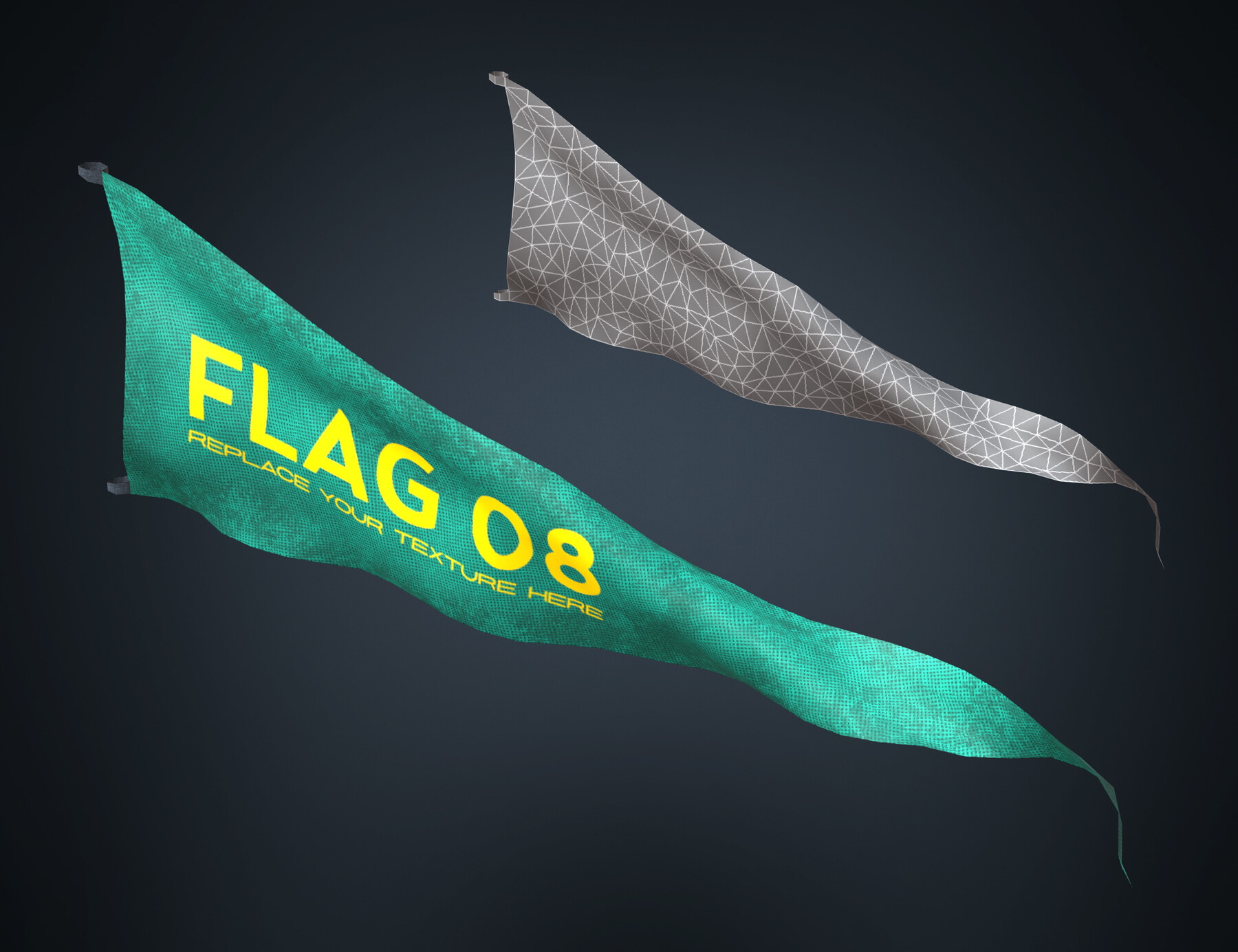 ArtStation - 20 Fully Loop Animated Flags Mid-poly 3D model | Game Assets