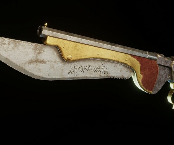 ArtStation - Bittner M1896 2 versions | Game Assets