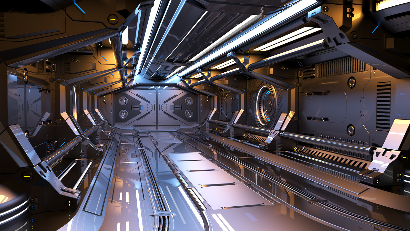 ArtStation - Sci - Fi Modular Corridor 2 - 3D Model | Resources