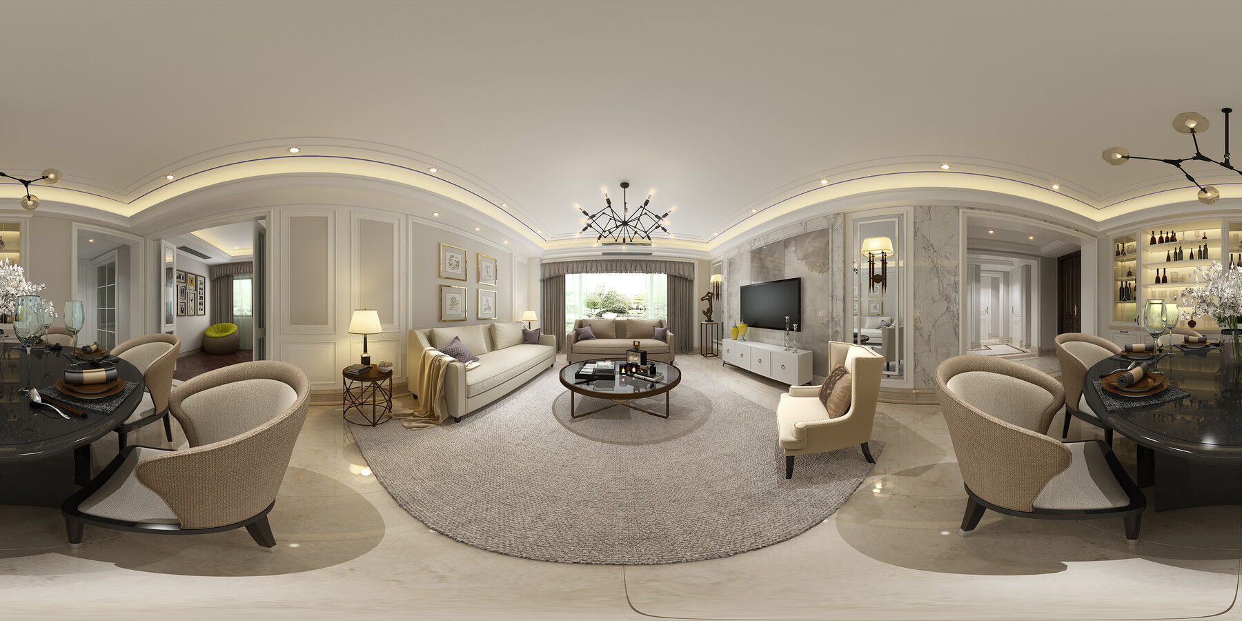 ArtStation - c American Style Living Room Restaurant Space 28 | Resources