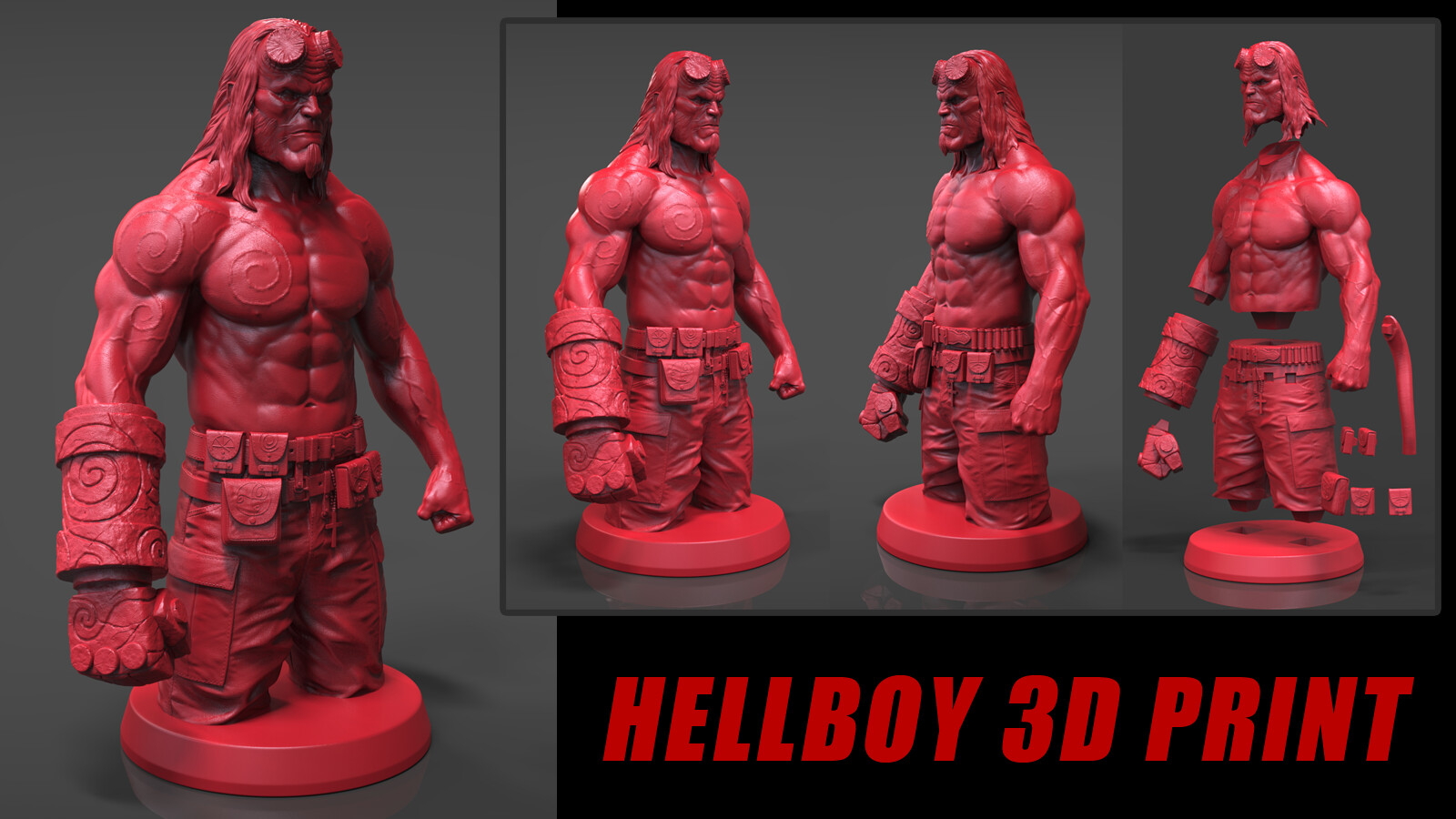 ArtStation - Hellboy 3D Print | Resources