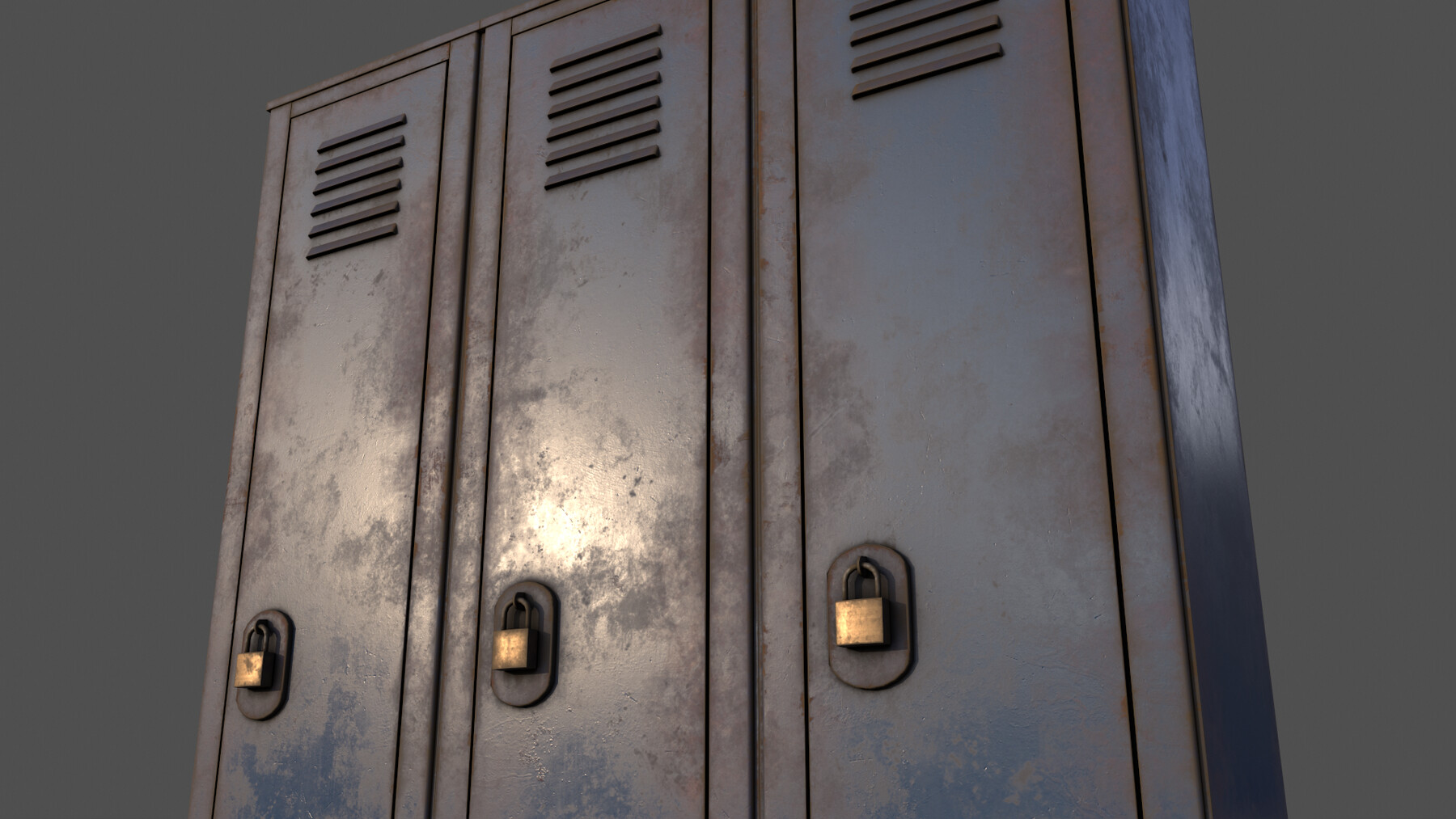 ArtStation - PBR School Gym Locker 01 - Blue Dark | Game Assets