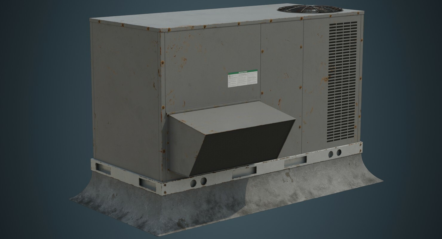 ArtStation - Rooftop AC Unit 2B | Game Assets