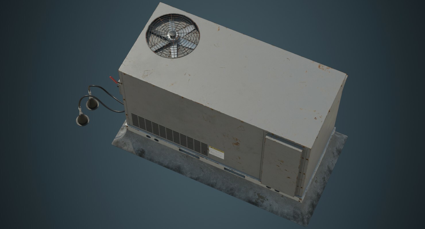 ArtStation - Rooftop AC Unit 2B | Game Assets