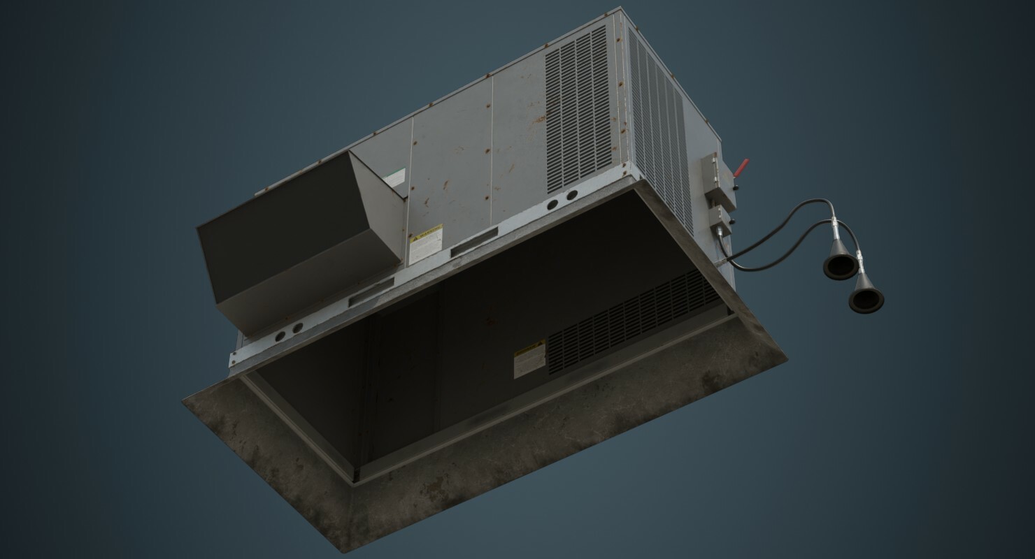 ArtStation - Rooftop AC Unit 2B | Game Assets