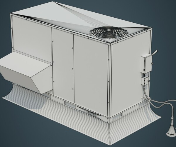 ArtStation - Rooftop AC Unit 2B | Game Assets