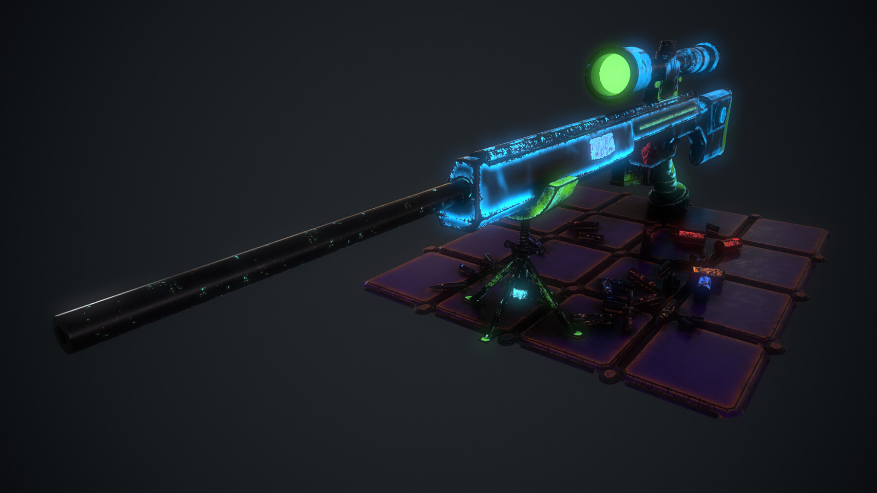 ArtStation - Sniper Rifle - NeonGux | Game Assets