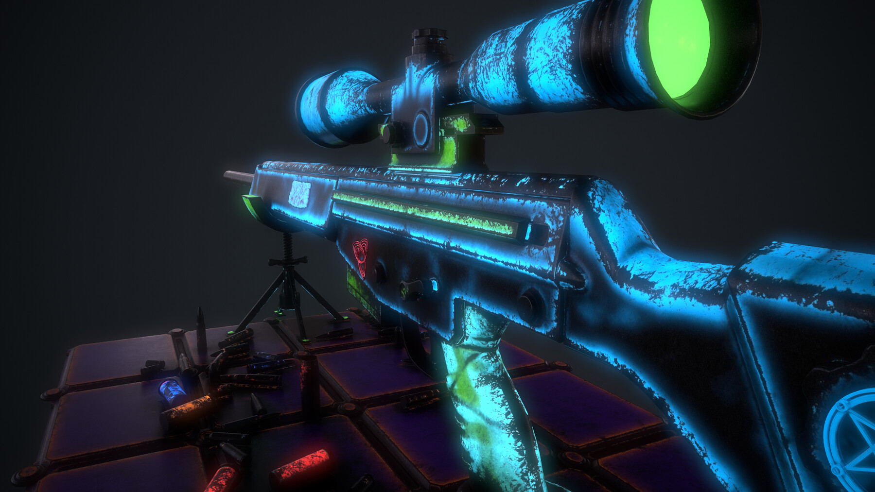 ArtStation - Sniper Rifle - NeonGux | Game Assets