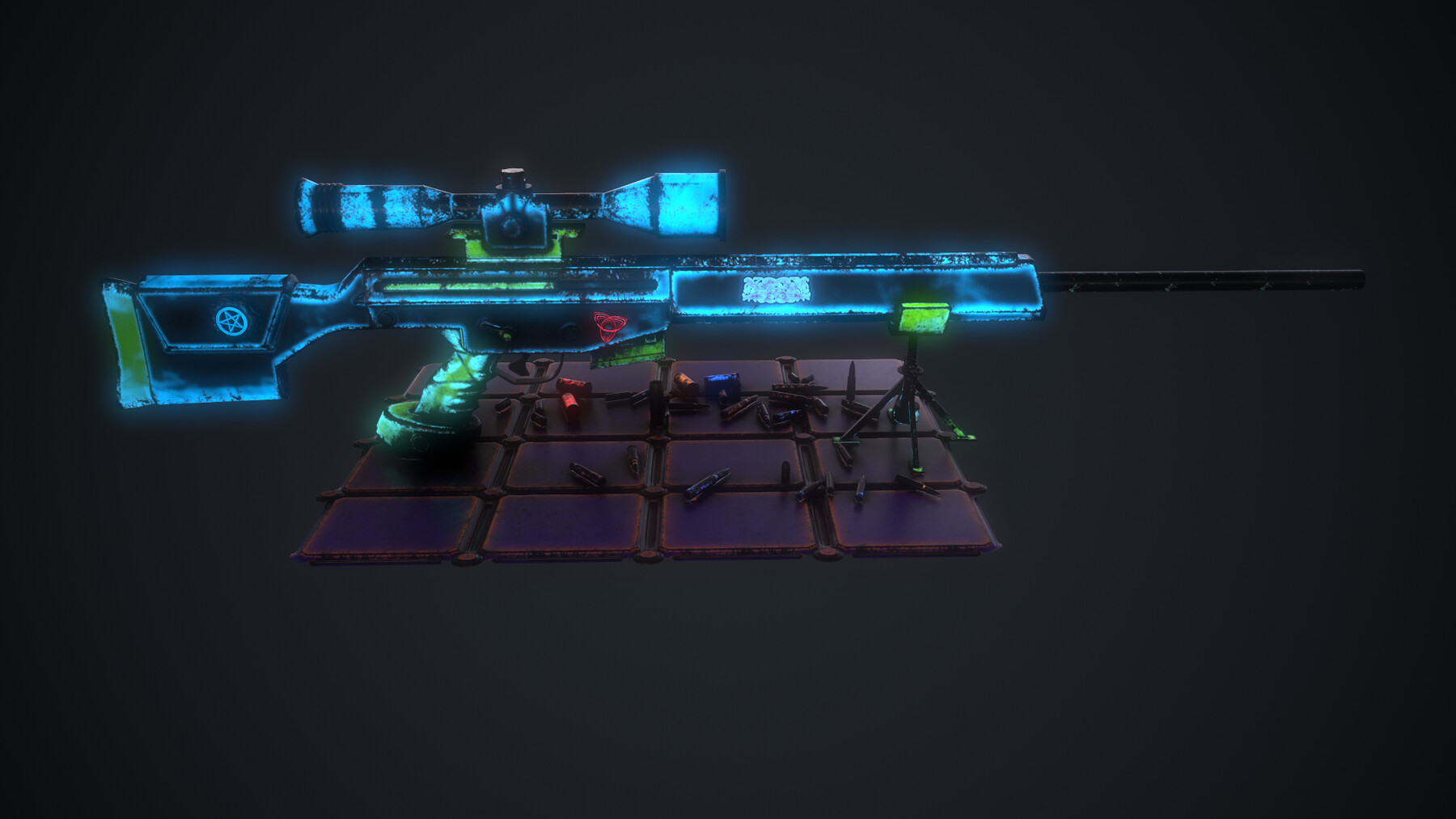 ArtStation - Sniper Rifle - NeonGux | Game Assets