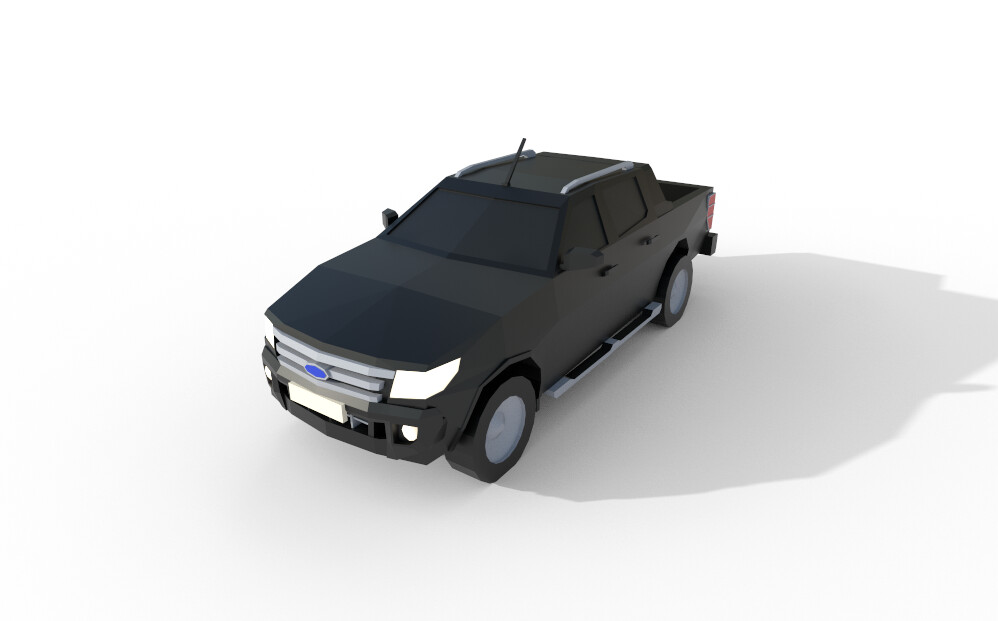 ArtStation - Ford Ranger 2012 - 1870 poly -6 Diffirent Colour | Game Assets