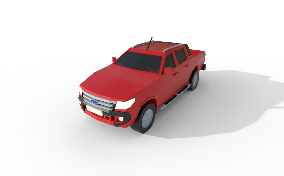 ArtStation - Ford Ranger 2012 - 1870 poly -6 Diffirent Colour | Game Assets