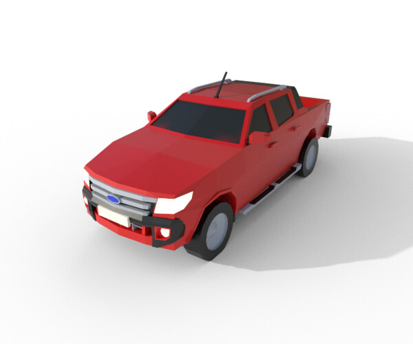 ArtStation - Ford Ranger 2012 - 1870 poly -6 Diffirent Colour | Game Assets