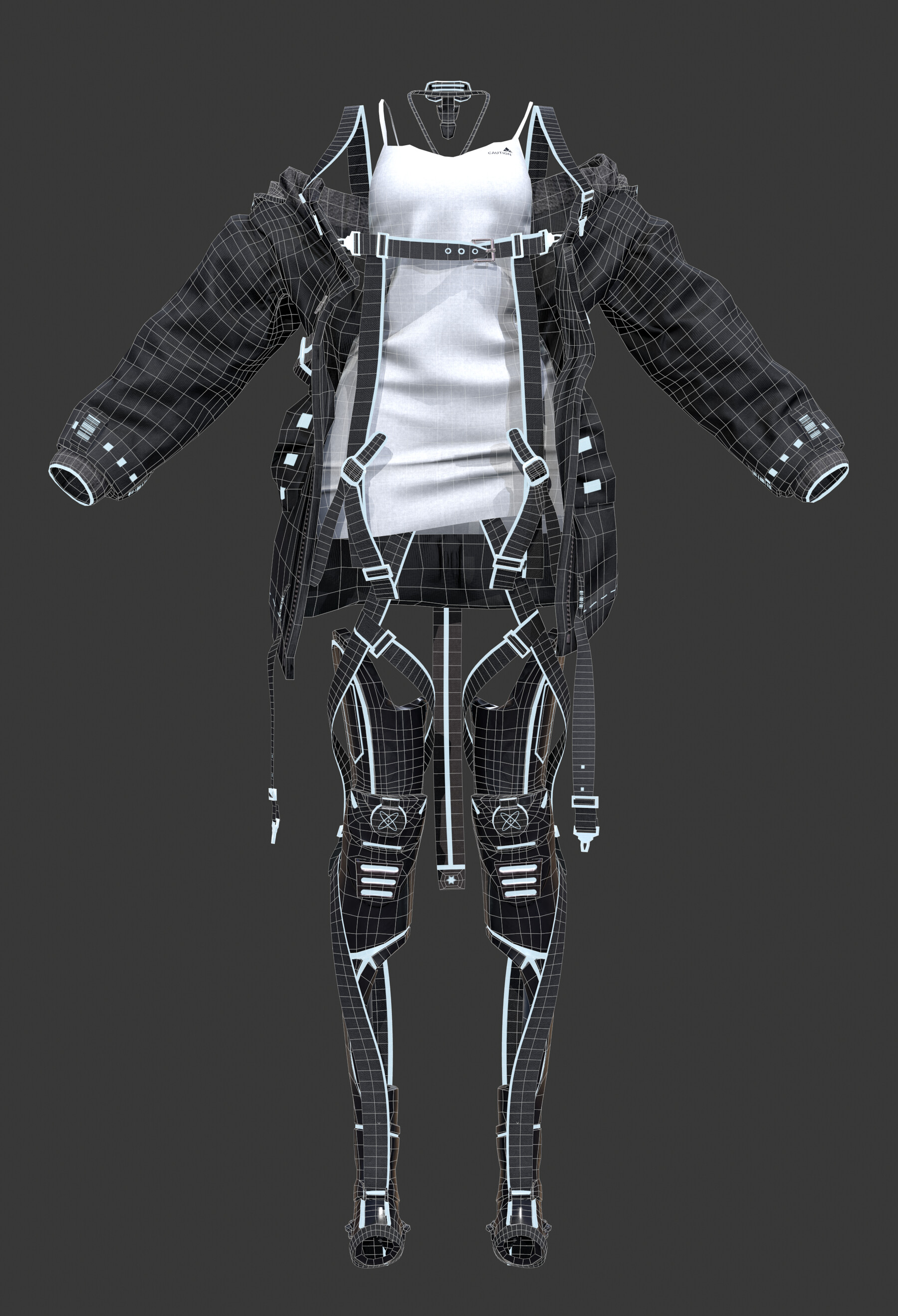 ArtStation - Outfit with stripes | Game Assets