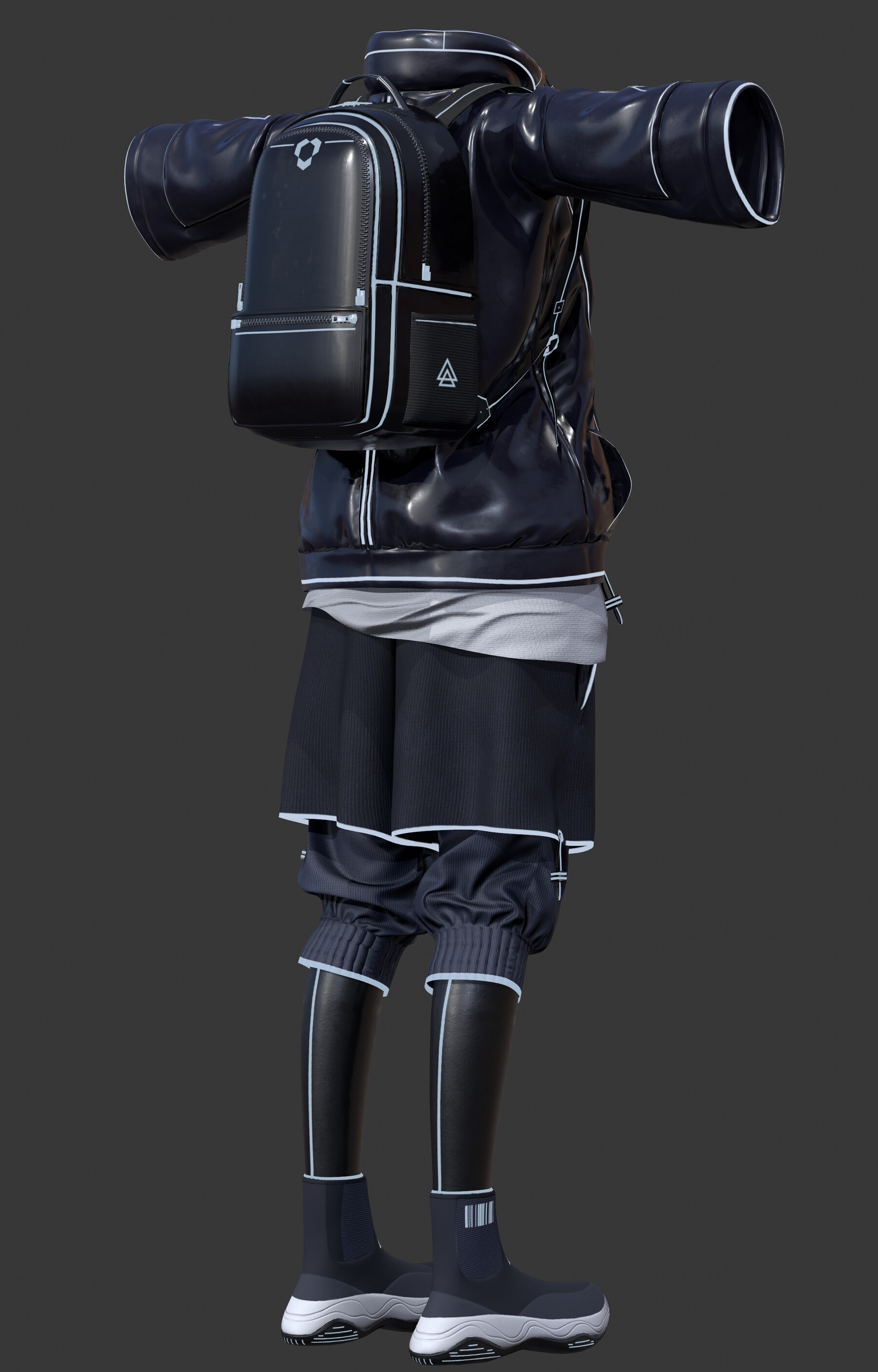 ArtStation - Outfit with backpack | Game Assets