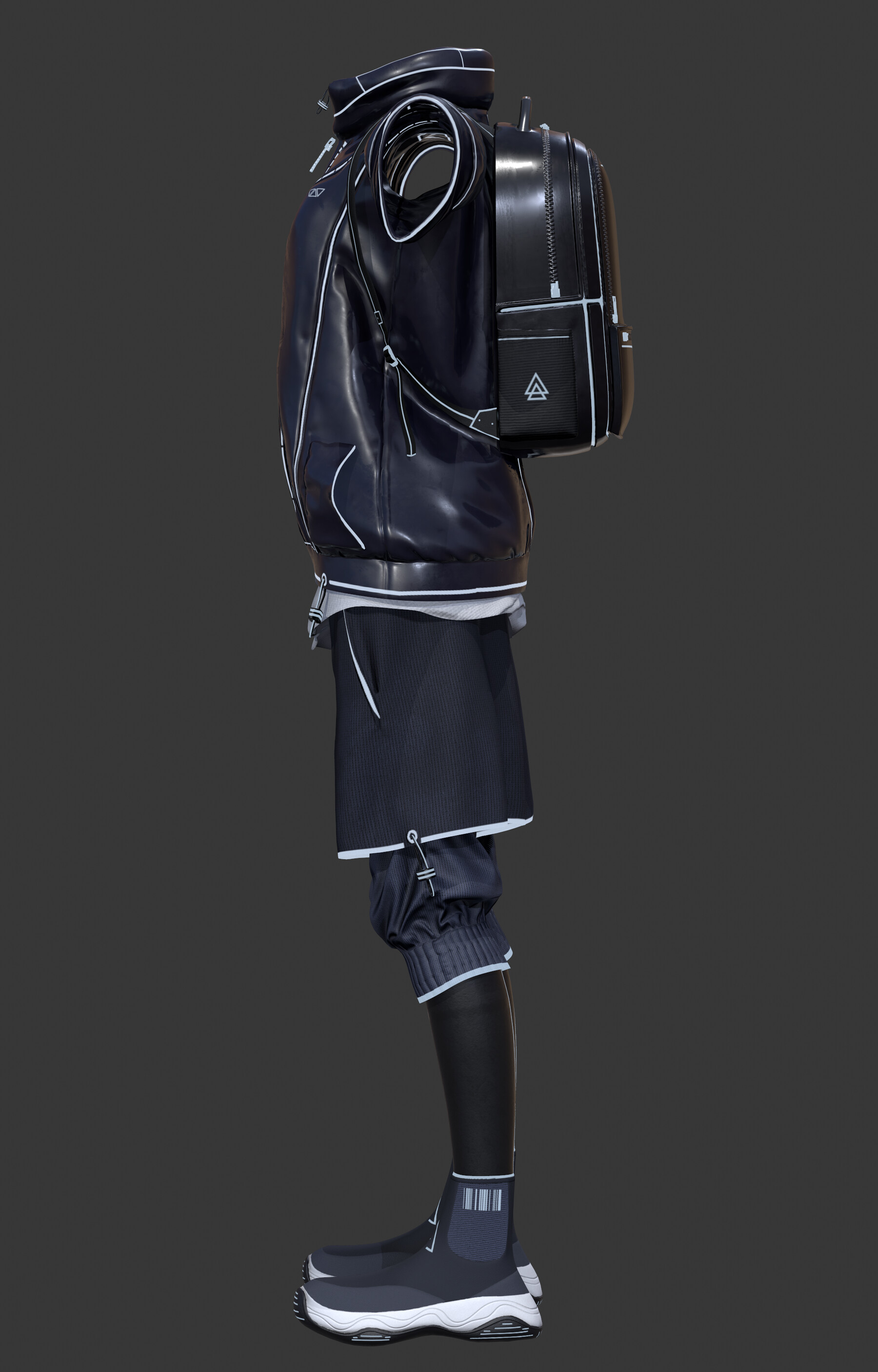 ArtStation - Outfit with backpack | Game Assets