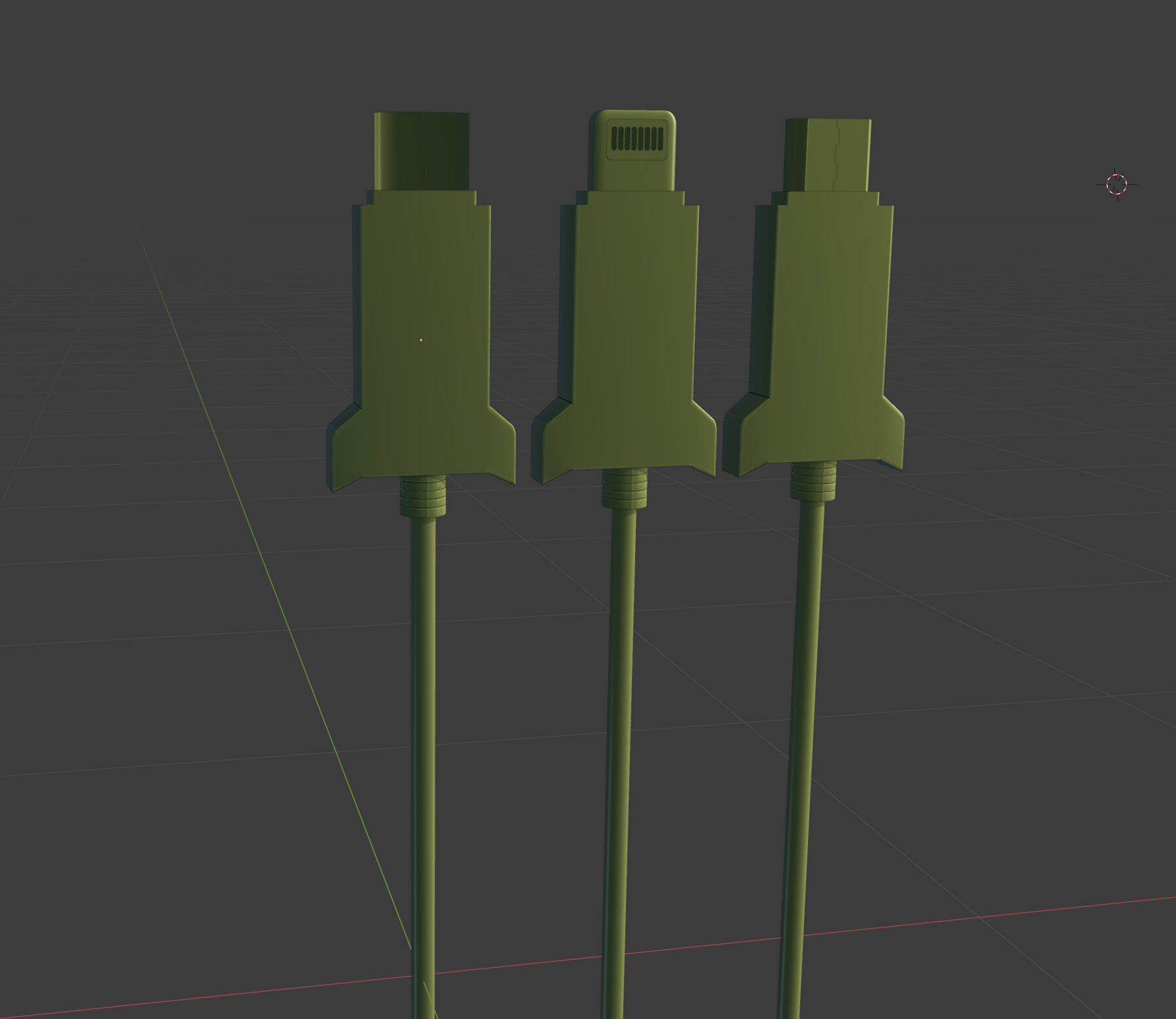 ArtStation - 3 in 1 charging pins (micro usb, type C, lighting) | Resources