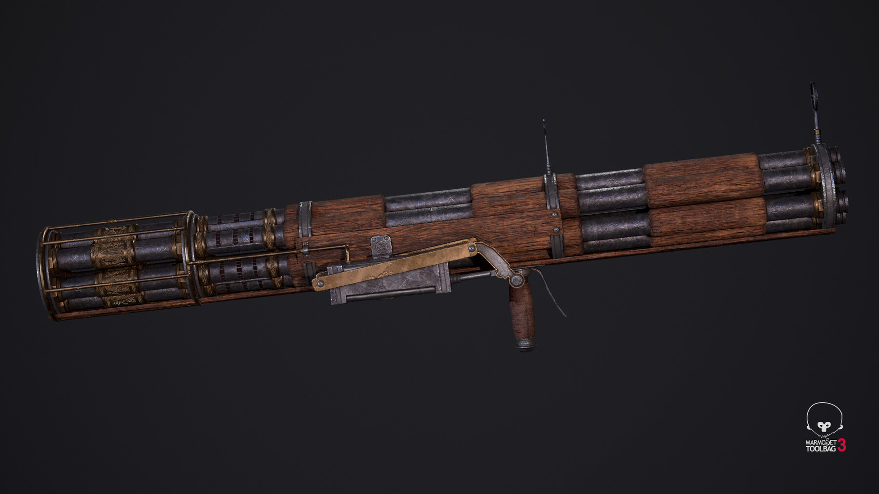 ArtStation - Steampunk Rocket Launcher PBR Low-Poly Game Ready Low-poly ...