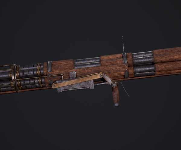 ArtStation - Steampunk Rocket Launcher PBR Low-Poly Game Ready Low-poly ...
