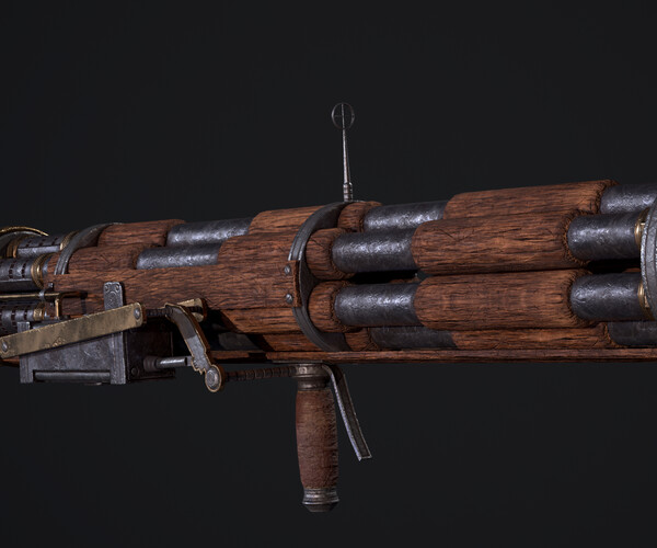 ArtStation - Steampunk Rocket Launcher PBR Low-Poly Game Ready Low-poly ...