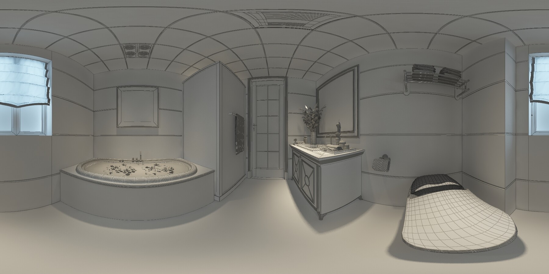 ArtStation - mic neo-classical style bathroom toilet space 01 | Resources