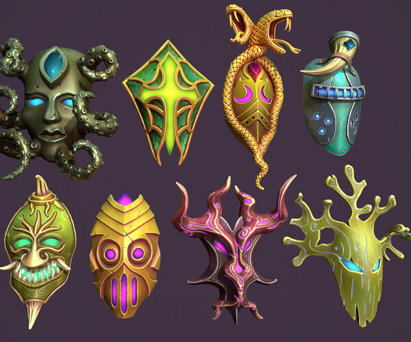 ArtStation - Fantasy masks collection | Game Assets