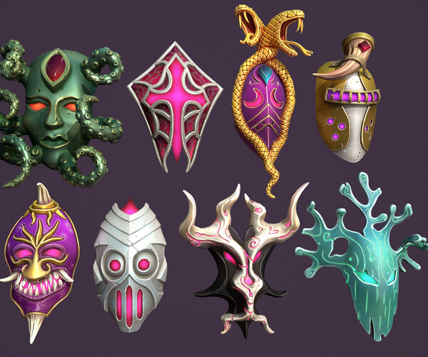 ArtStation - Fantasy masks collection | Game Assets