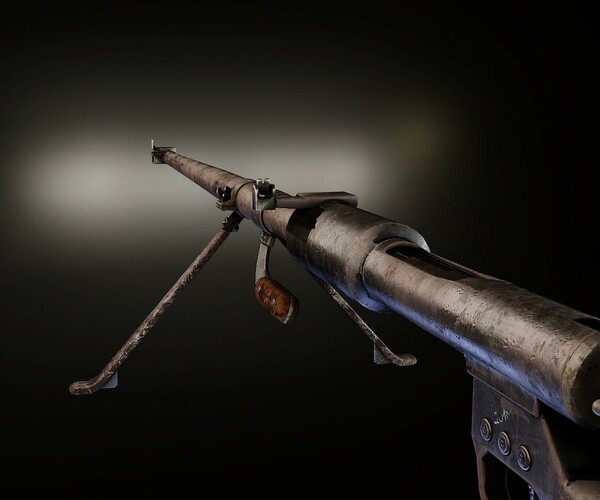 ArtStation - PTRD-41 Degtyaryov Anti-Tank Rifle | Game Assets