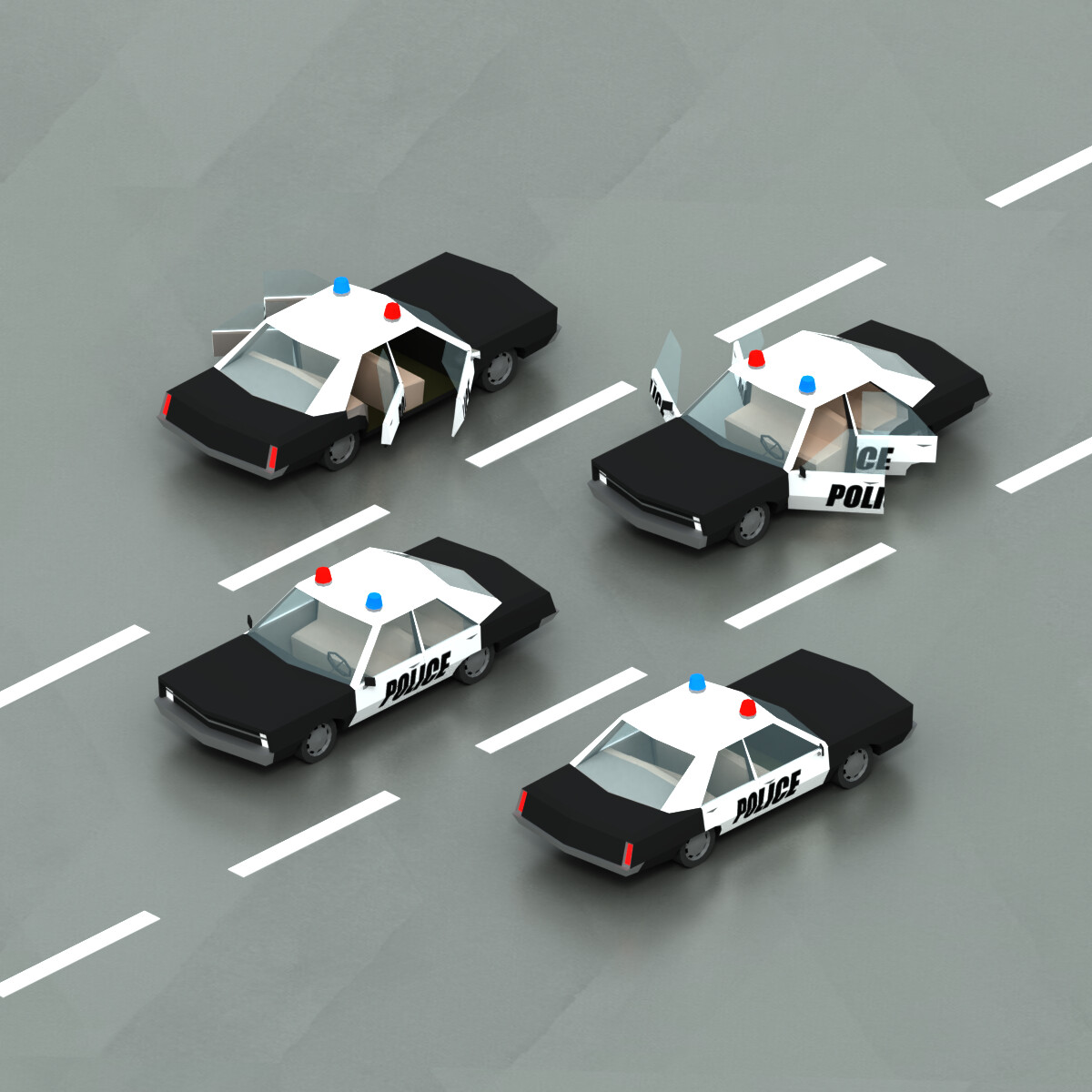 ArtStation - Stylized lowpoly vehicle pack with interior Low-poly ...