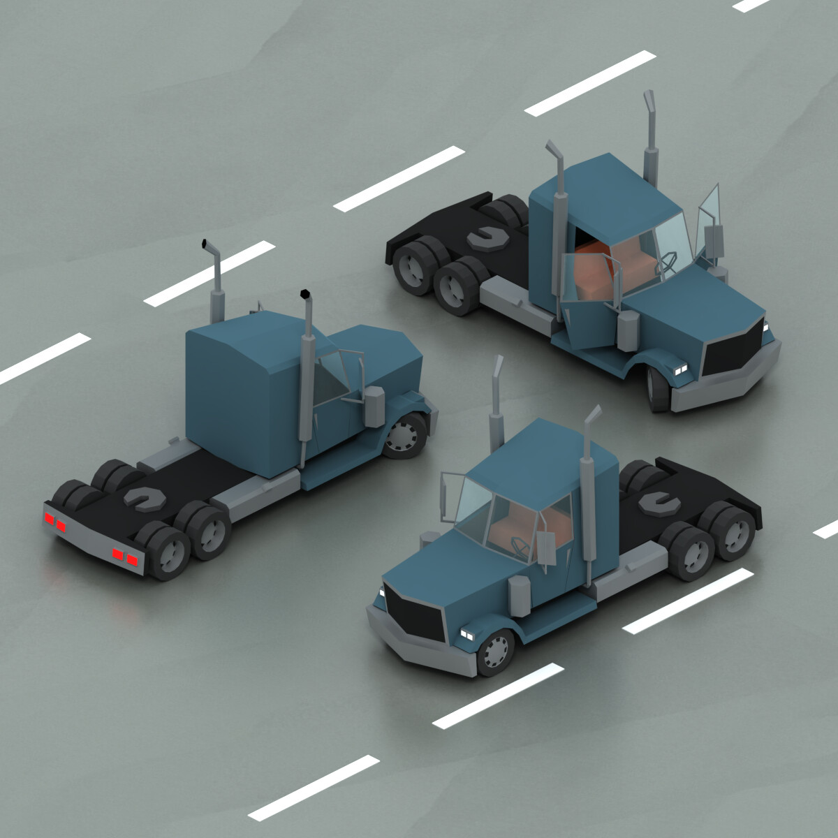 ArtStation - Stylized lowpoly vehicle pack with interior Low-poly ...