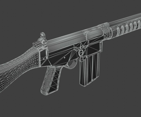 ArtStation - Prototype of FN Fal in 280 cartridge | Game Assets