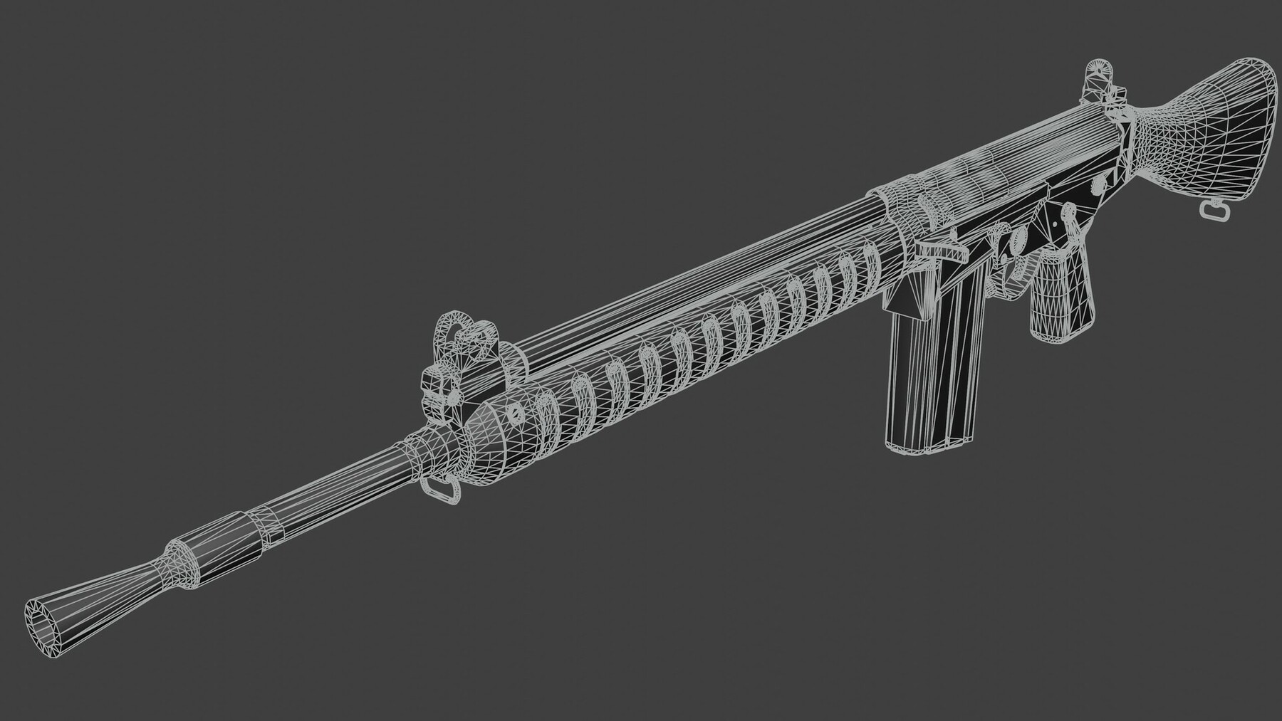 ArtStation - Prototype of FN Fal in 280 cartridge | Game Assets