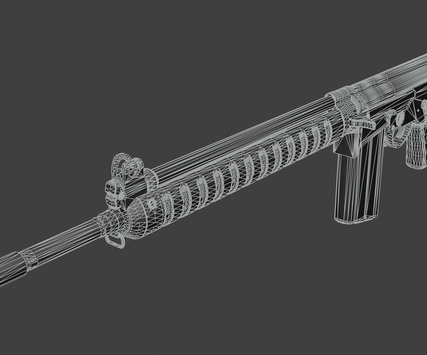 ArtStation - Prototype of FN Fal in 280 cartridge | Game Assets