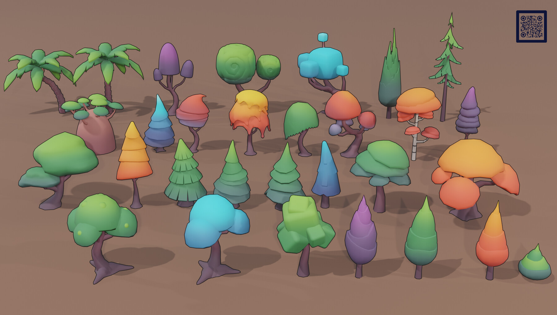 ArtStation - Stylized Low Poly Trees Pack 01 | Game Assets
