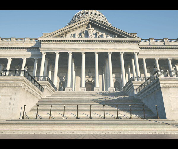 ArtStation - US Capitol Exterior Environment | Game Assets