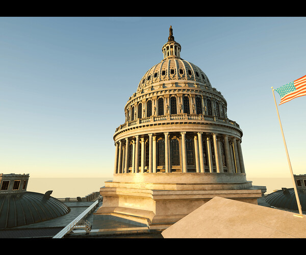 ArtStation - US Capitol Exterior Environment | Game Assets