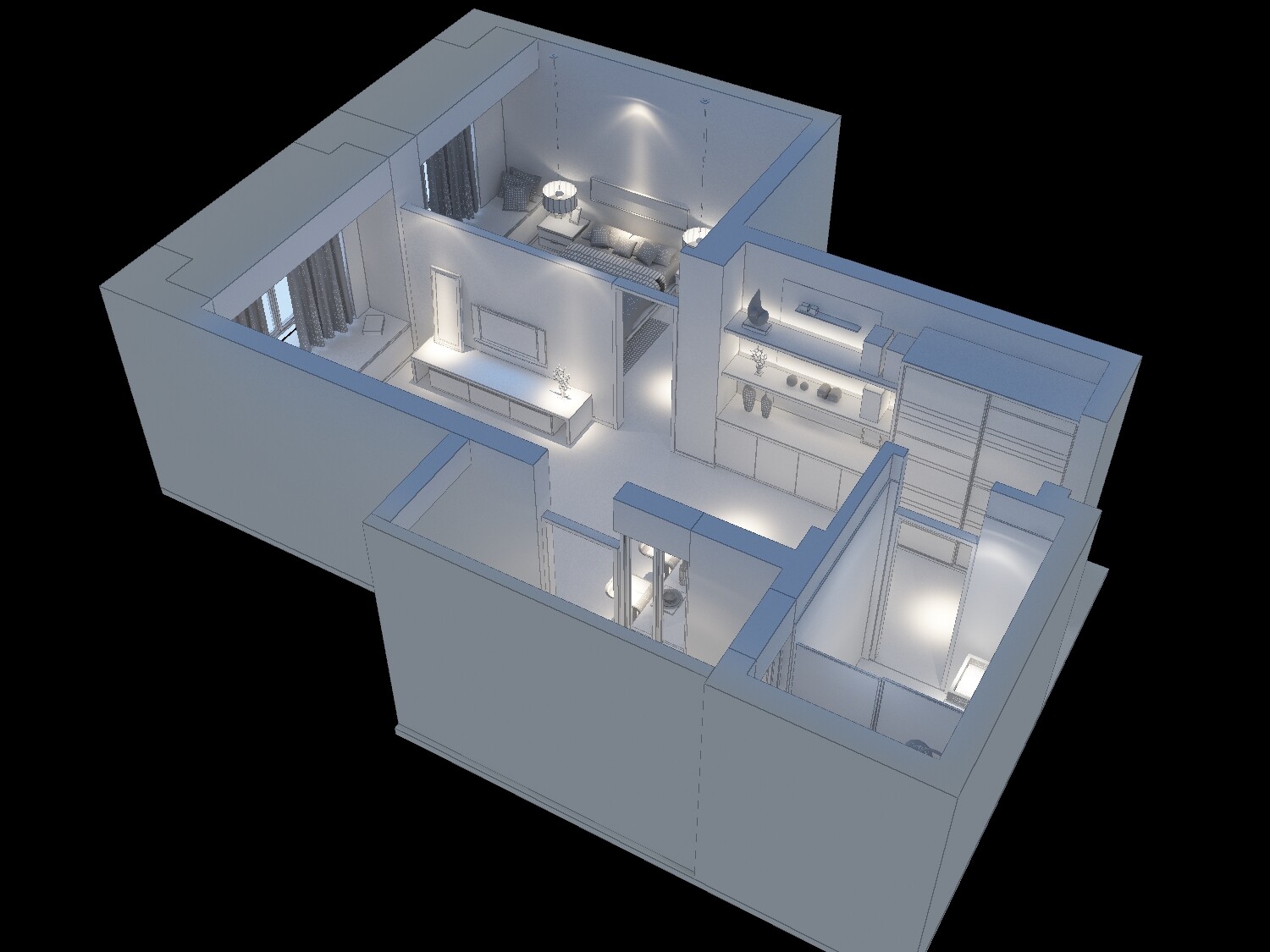 ArtStation - Single Apartment - Aerial View 04 | Resources