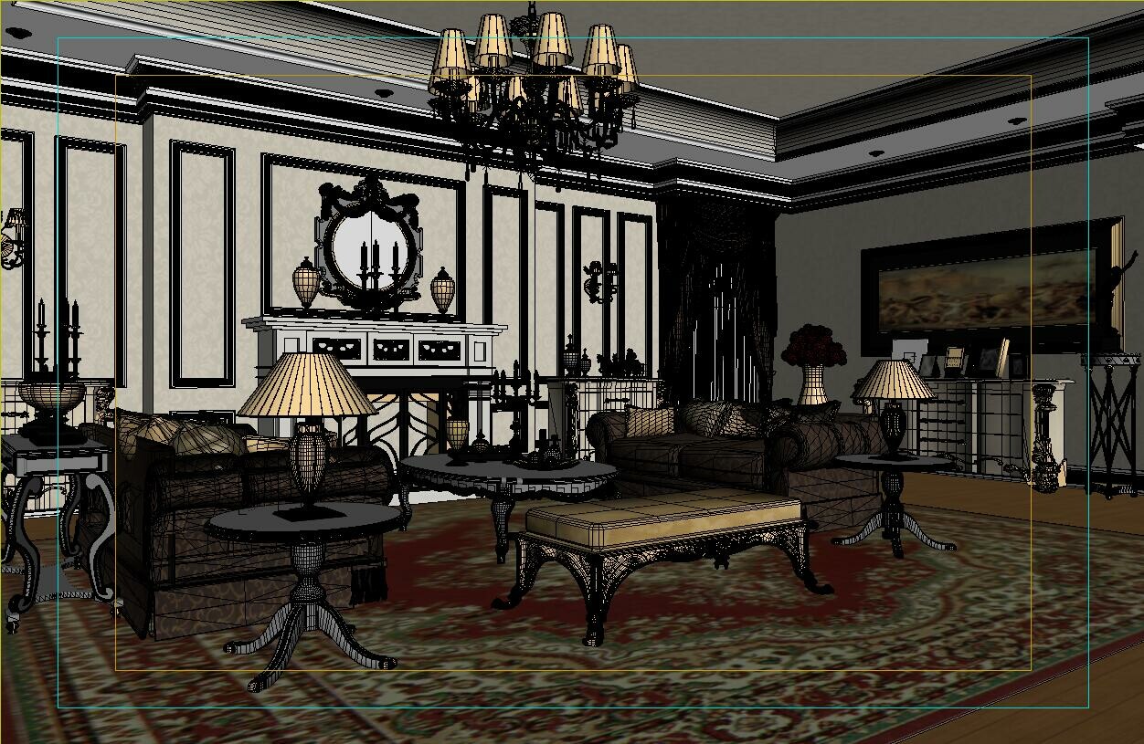 ArtStation - Retro European living room 1717 | Resources