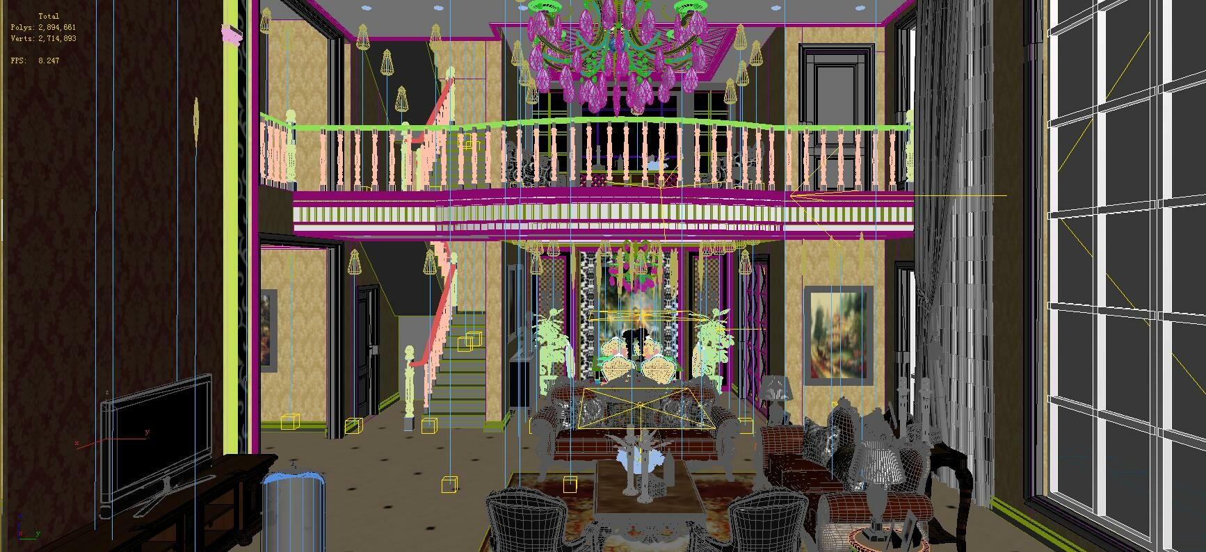 ArtStation - Duplex stylish European living room 5142 | Resources