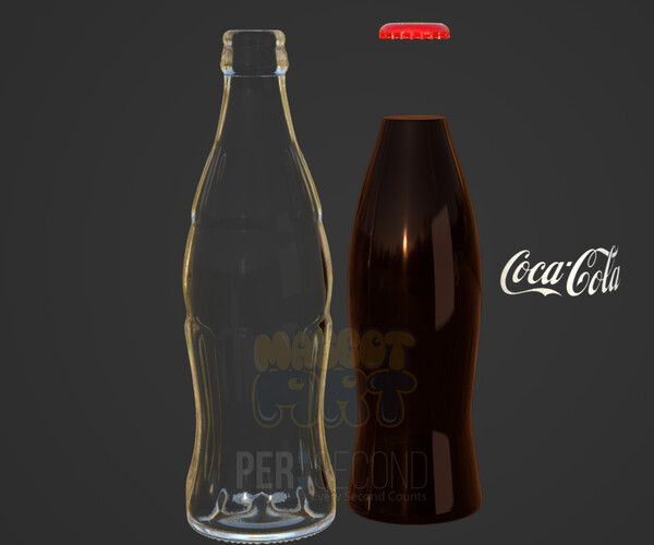 ArtStation - Coca Cola 3D Bottle - Coke 3D | Game Assets
