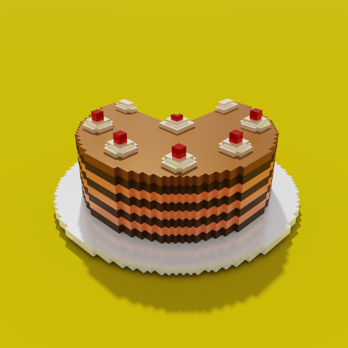 ArtStation - MagicaVoxel 3d cake | Game Assets