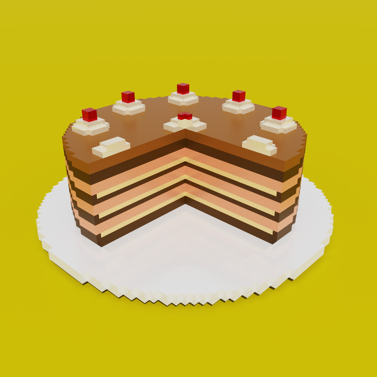 ArtStation - MagicaVoxel 3d cake | Game Assets