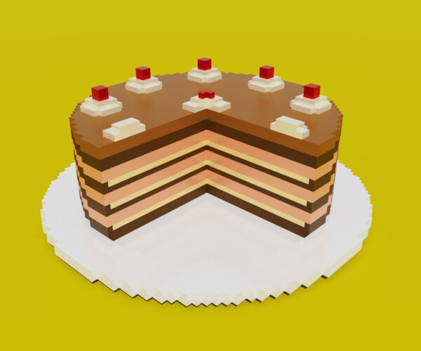 ArtStation - MagicaVoxel 3d cake | Game Assets