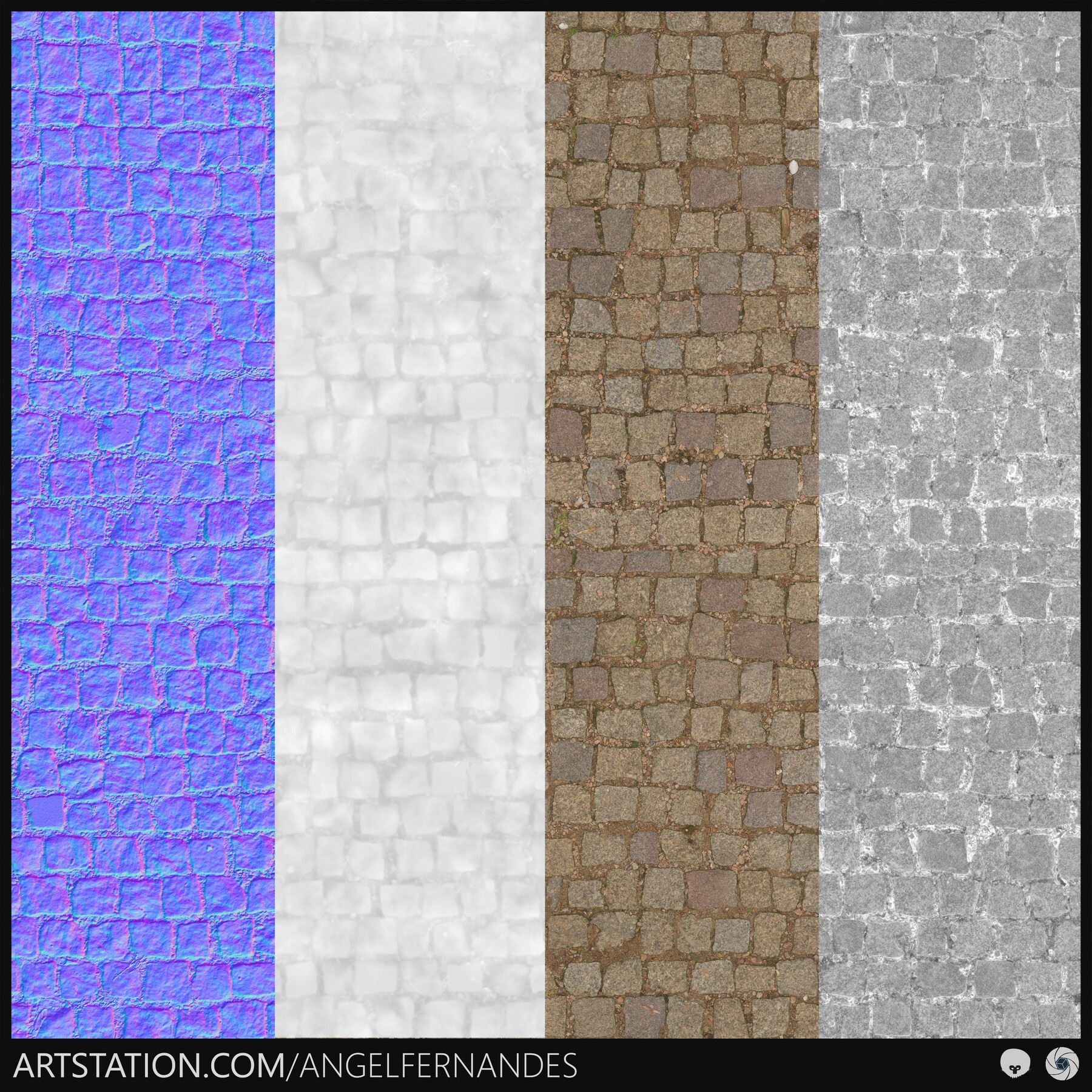 ArtStation - Photogrammetry - Cobblestone Floor Material | Game Assets