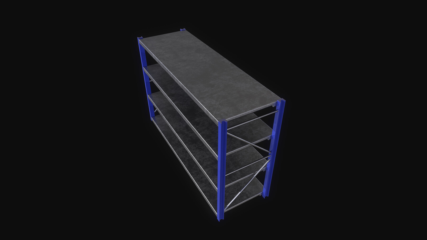 ArtStation - Metal Rack Blue 1 | Game Assets
