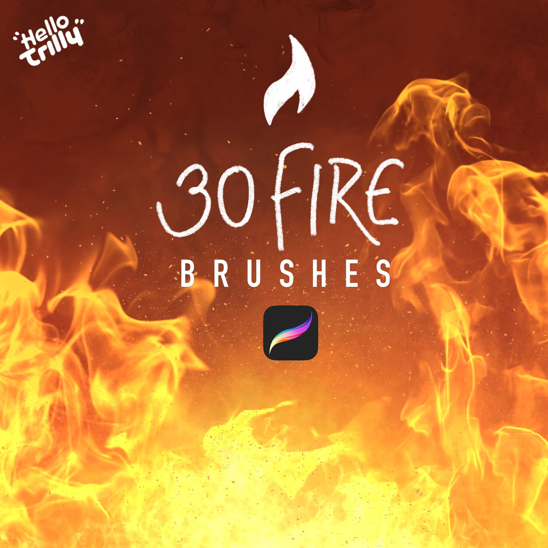 ArtStation - 30 Fire brushes for Procreate! | Brushes