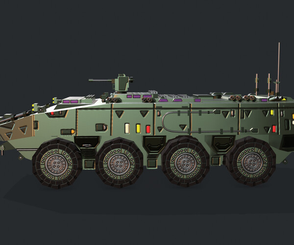 ArtStation - Armored Vehicle SCI FI GTK Wolf APC | Game Assets