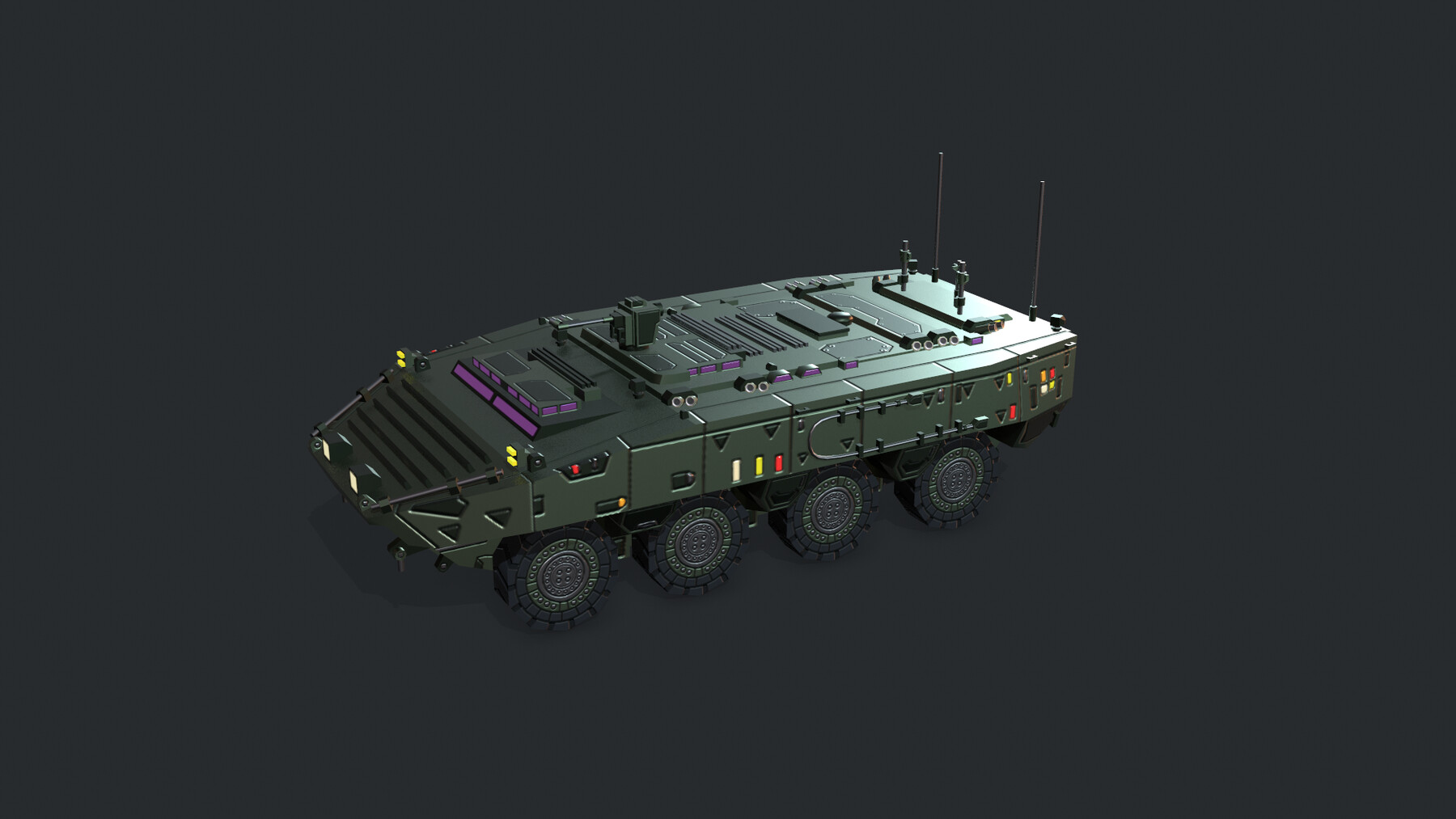 ArtStation - Armored Vehicle SCI FI GTK Wolf APC | Game Assets